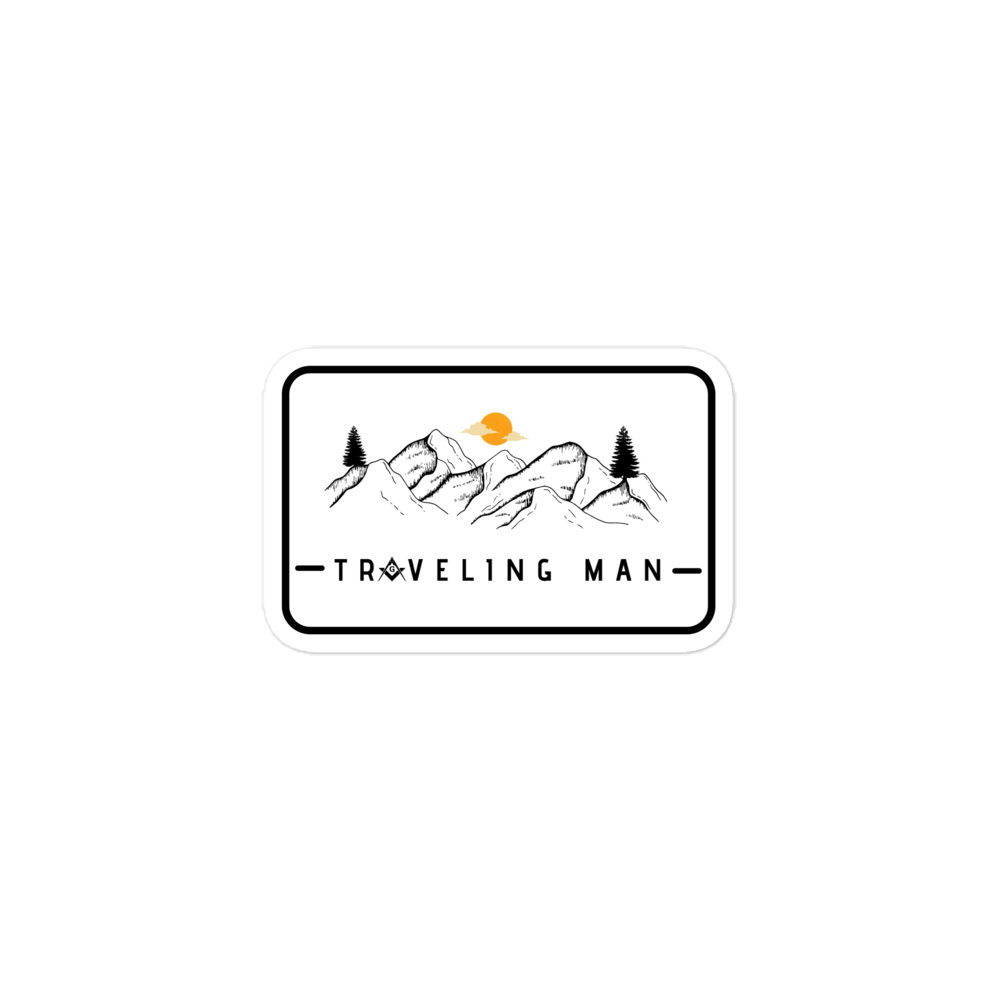 Mountain Traveling Man Sticker – San Antonio Hat Company
